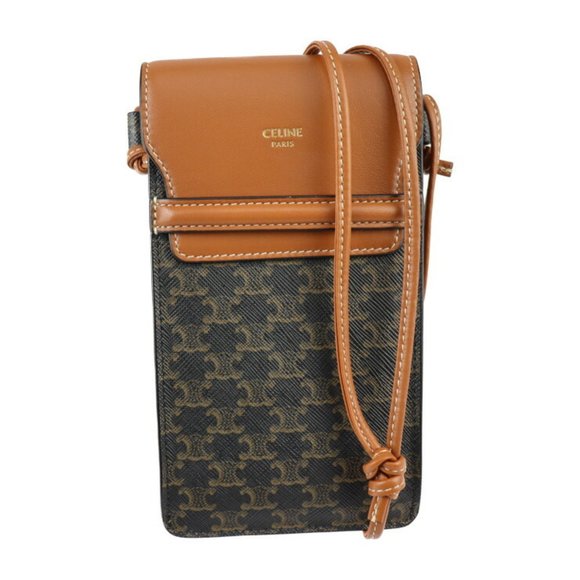 Celine | Bags | Celine Phone Case Triomphe Shoulder Bag G332cqd04lu Pvc ...